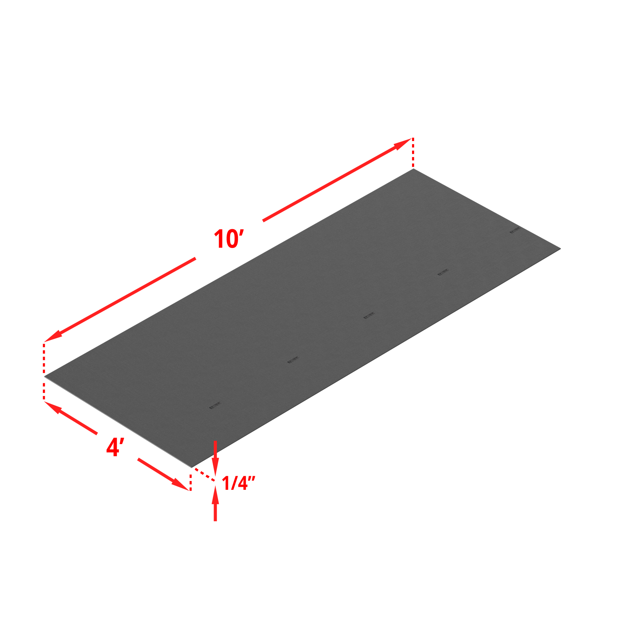 Plate 4' x 10' x 1/4" - TNH Development