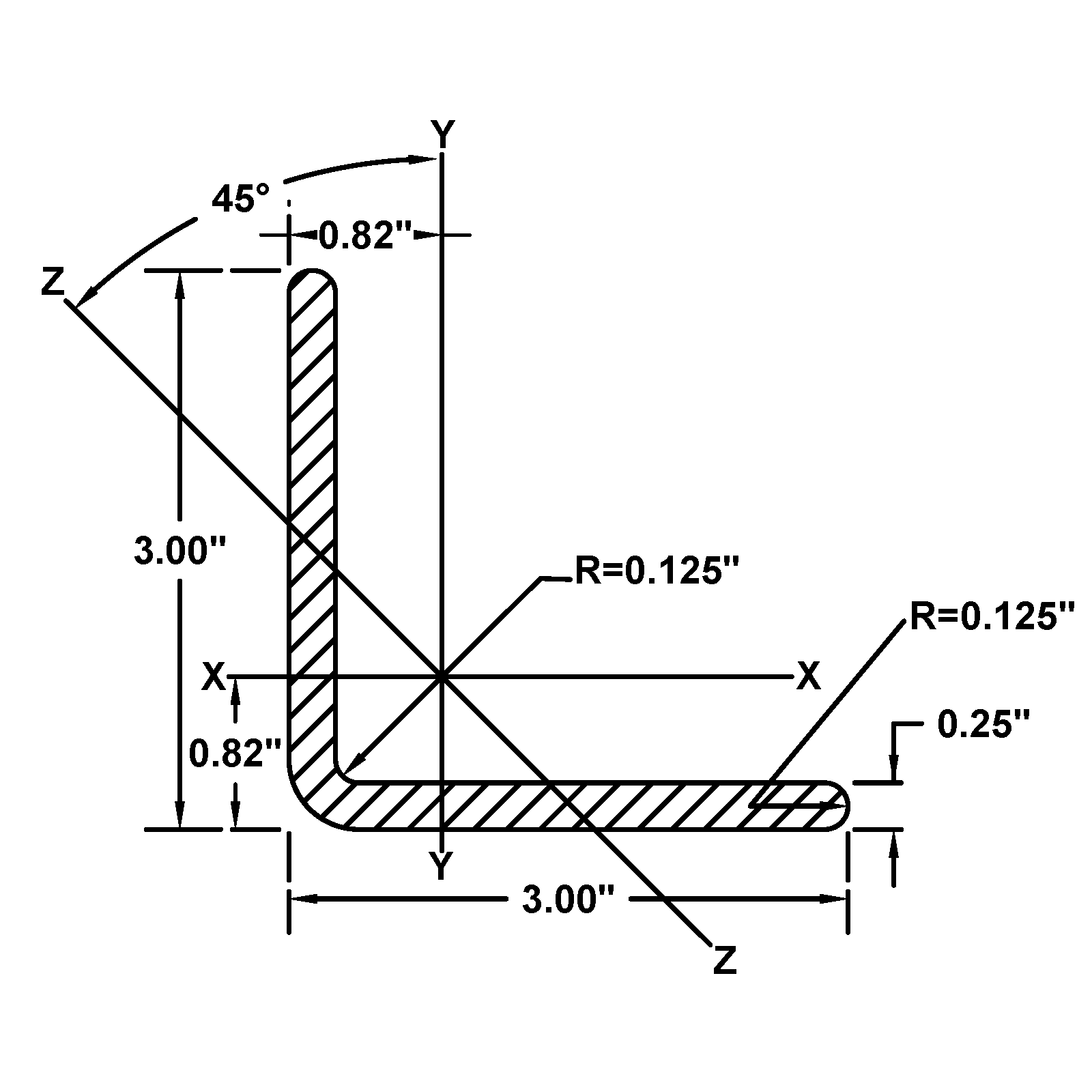Equal Length Angle 3" x 1/4" x 20' - TNH Development